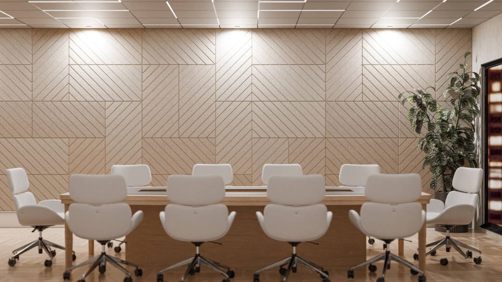 Wood Wool Engraved Panels Material Logiq